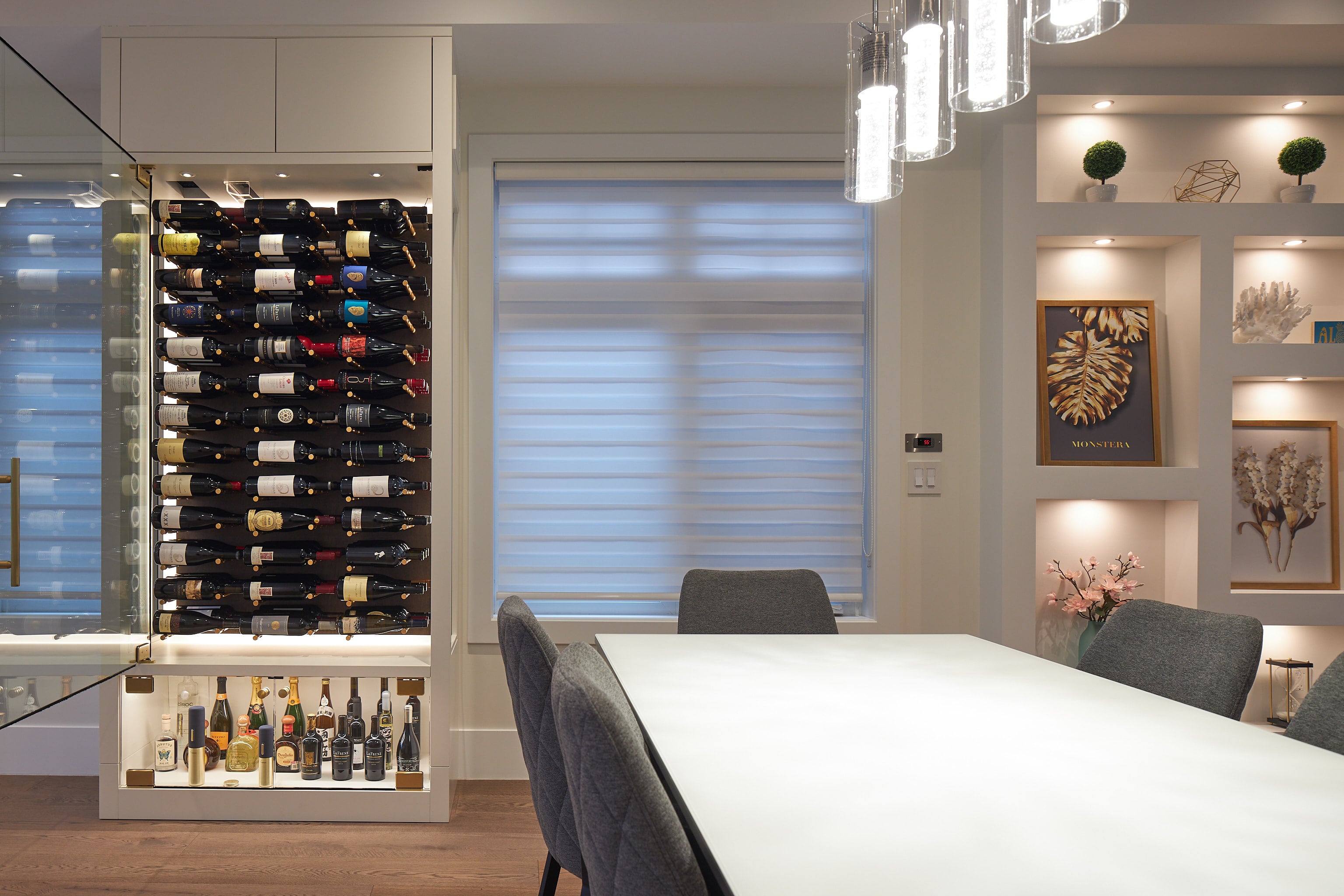 60. Vancouver Custom Wine Cabinet with Satin Gold Pegs – Blue Grouse ...