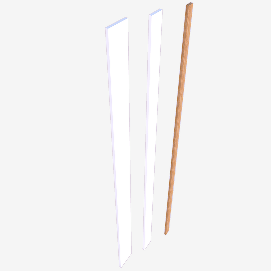 2" Wide Filler Strip for Precision Kit Wood Wine Racking - For 6 Foot ...