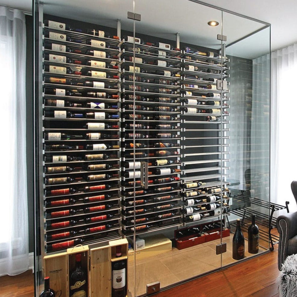 Millesime Display Wine Rack - 3 Bottle Deep & 9 Feet High – Blue Grouse ...