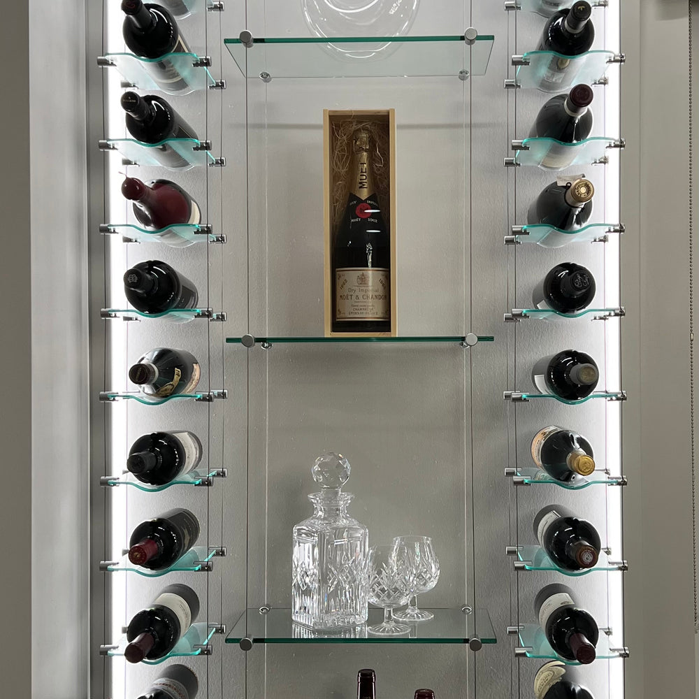Float Glass Shelving Unit – Blue Grouse Wine Cellars